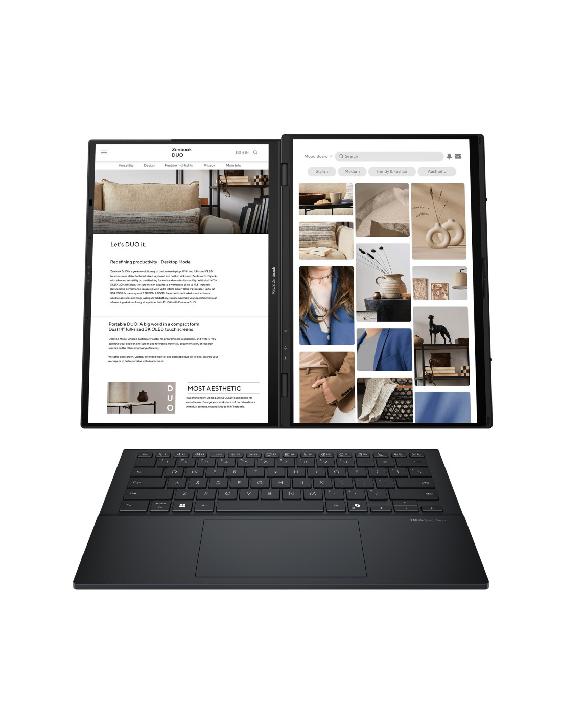 Asus | Zenbook Duo UX8406CA-PZ009W | Basalt Gray | 14 " | OLED ...